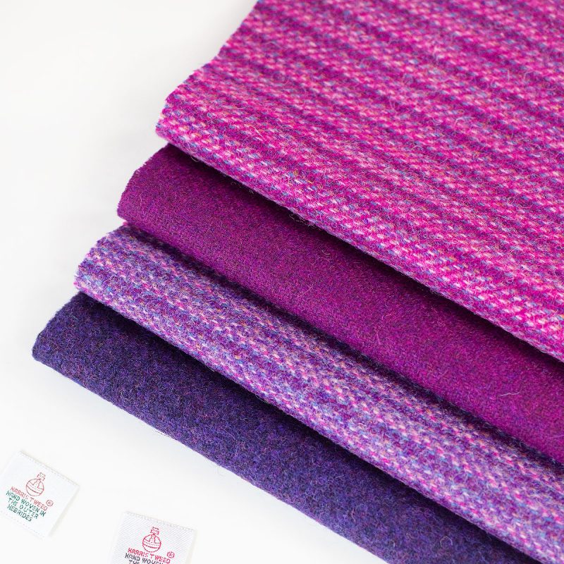 Harris Tweed Hot Pink & Purple Checks - We Love Harris Tweed