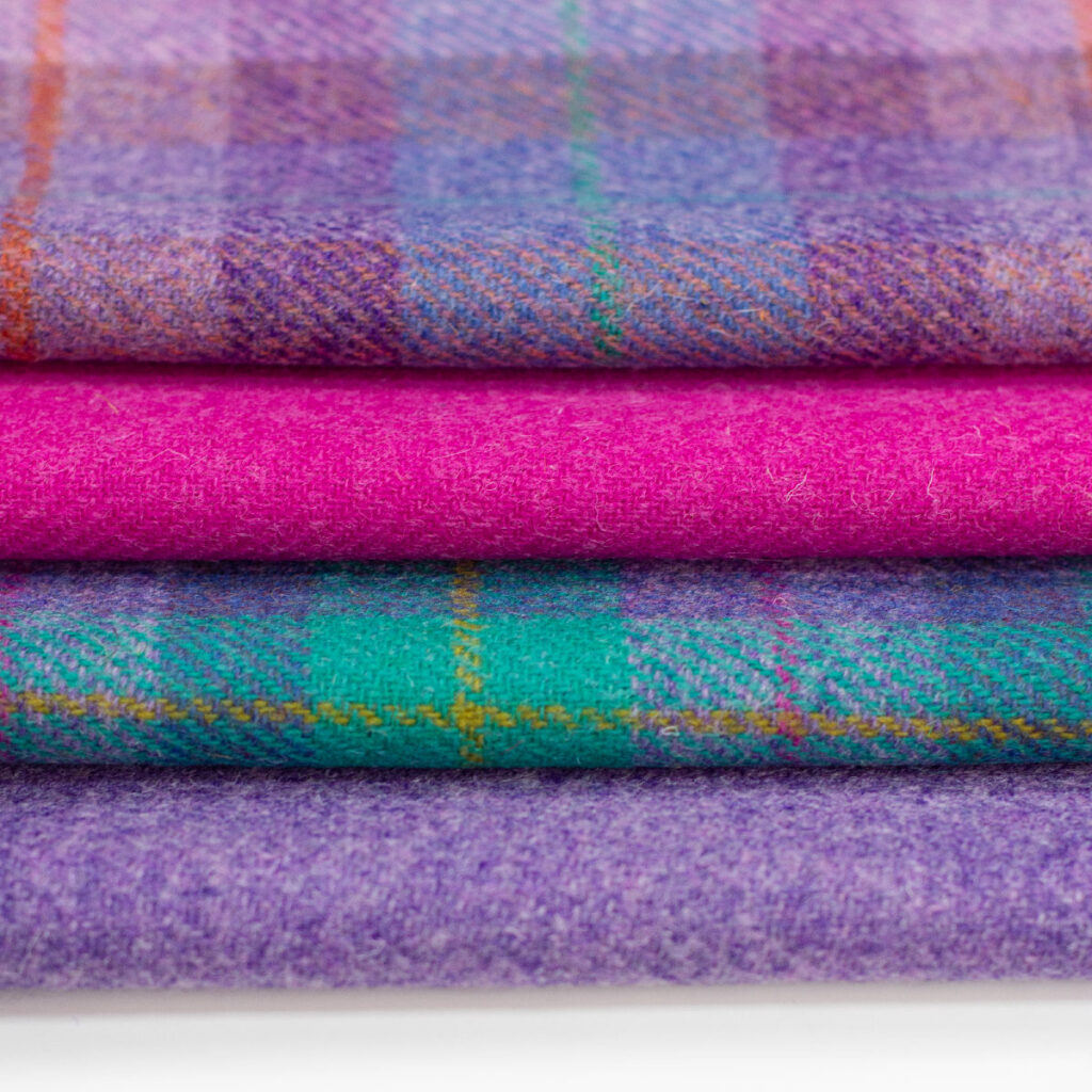 Harris Tweed Purple Pink & Jade Green - We Love Harris Tweed