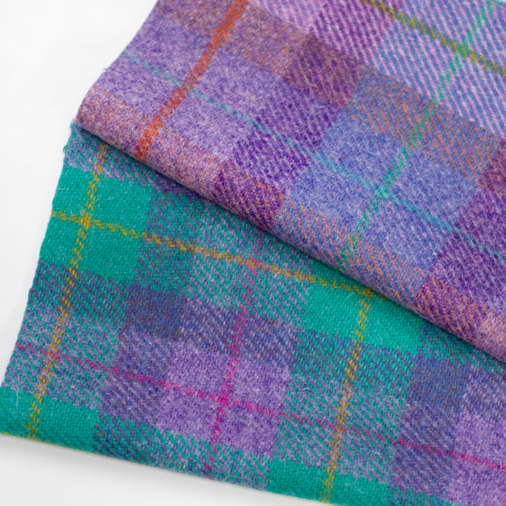 Harris Tweed Purple Pink & Jade Green - We Love Harris Tweed