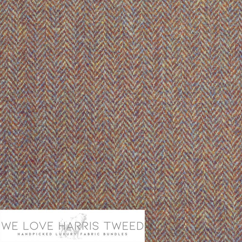 Harris Tweed Rust Orange Herringbone - We Love Harris Tweed