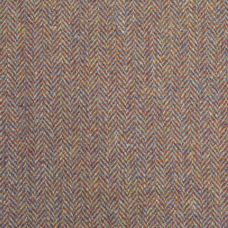 Harris Tweed Rust Orange Herringbone - We Love Harris Tweed