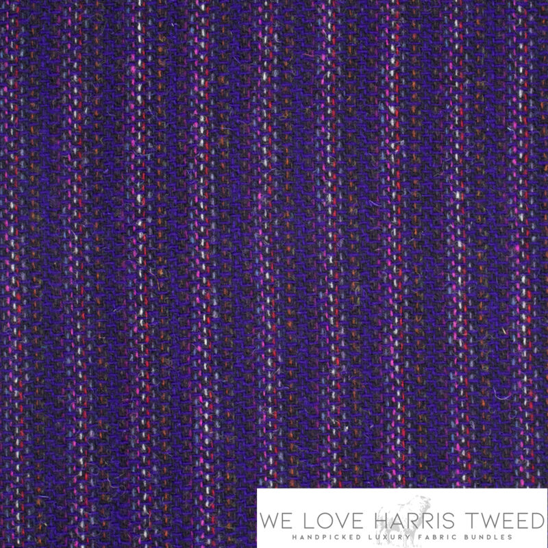 Rare Dark Purple Stripes Harris Tweed - We Love Harris Tweed